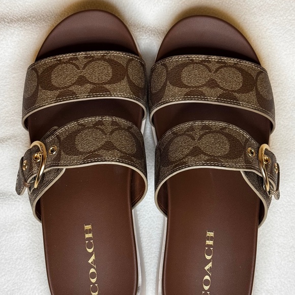 Coach Allanah Sandal In Signature Canvas